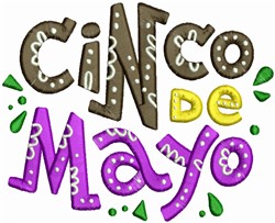 Cinco De Mayo Embroidery Design | EmbroideryDesigns.com