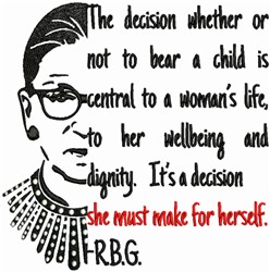 RBG Quote Embroidery Design | EmbroideryDesigns.com