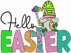 Hello Easter Embroidery Design | EmbroideryDesigns.com
