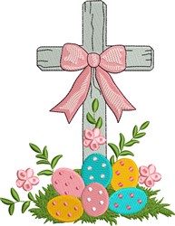 Easter Cross Embroidery Design | EmbroideryDesigns.com