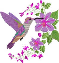Hummingbird Embroidery Design | EmbroideryDesigns.com