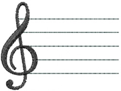 Music Staff Embroidery Design | EmbroideryDesigns.com