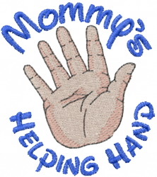 Mommys Helping Hand Embroidery Design | EmbroideryDesigns.com