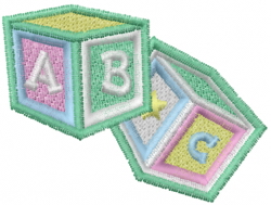Baby Blocks Embroidery Design | EmbroideryDesigns.com