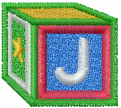 J Baby Block Embroidery Design | EmbroideryDesigns.com