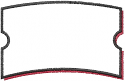Ticket Embroidery Design | EmbroideryDesigns.com