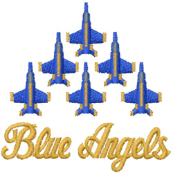 BLUE ANGELS Embroidery Design | EmbroideryDesigns.com