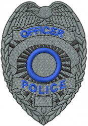 Police Badge Embroidery Design | EmbroideryDesigns.com