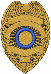 Blank Police Badge Embroidery Design | EmbroideryDesigns.com