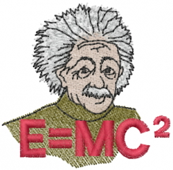 Albert Einstein Embroidery Design | EmbroideryDesigns.com