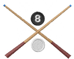 Billiards Icon Embroidery Design | EmbroideryDesigns.com