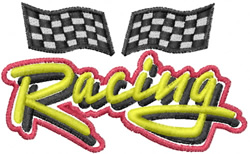 Racing Embroidery Design | EmbroideryDesigns.com