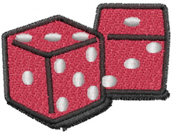 Dice Embroidery Design | EmbroideryDesigns.com