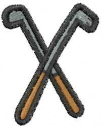 CROSSED CLUBS Embroidery Design | EmbroideryDesigns.com