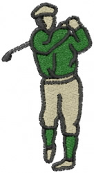 GOLFER Embroidery Design | EmbroideryDesigns.com