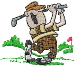 GOLFER Embroidery Design | EmbroideryDesigns.com