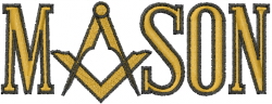 Mason Lettering Embroidery Design | EmbroideryDesigns.com