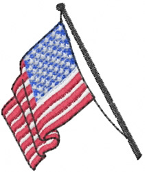 US FLAG POLE Embroidery Design | EmbroideryDesigns.com