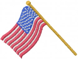 US FLAG POLE Embroidery Design | EmbroideryDesigns.com