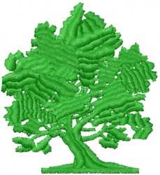 Oak Tree Embroidery Design | EmbroideryDesigns.com