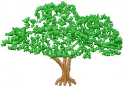 Oak Tree Embroidery Design | EmbroideryDesigns.com