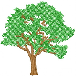 Oak Tree Embroidery Design | EmbroideryDesigns.com