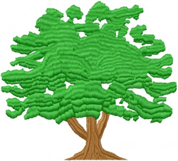 Large Oak Tree Embroidery Design | EmbroideryDesigns.com