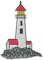 Lighthouse Embroidery Design | EmbroideryDesigns.com