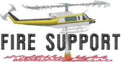 FIRE SUPPORT HELICOPTER Embroidery Design | EmbroideryDesigns.com