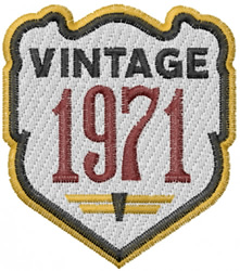 Vintage 1971 Embroidery Design | EmbroideryDesigns.com