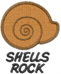 SHELLS ROCK Embroidery Design | EmbroideryDesigns.com
