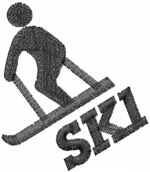 SKI Embroidery Design | EmbroideryDesigns.com