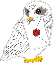 Hedwig Mail Applique Embroidery Design | EmbroideryDesigns.com