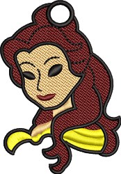 FSL Princess Belle Embroidery Design | EmbroideryDesigns.com