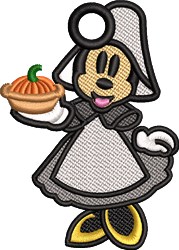 FSL Pilgrim Minnie Embroidery Design | EmbroideryDesigns.com