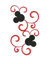 Mickey Swirls Embroidery Design | EmbroideryDesigns.com