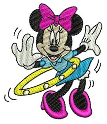 Minnie Mouse Hula Hoop Embroidery Design | EmbroideryDesigns.com