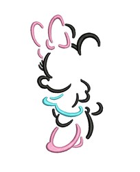 Minnie Mouse Outline Embroidery Design | EmbroideryDesigns.com