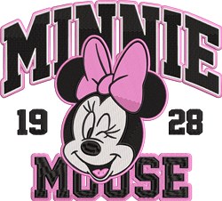 Minnie Mouse 1928 Embroidery Design | EmbroideryDesigns.com