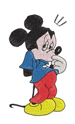Shy Mickey Embroidery Design | EmbroideryDesigns.com