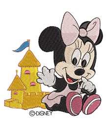 Minnie & Sandcastle Embroidery Design | EmbroideryDesigns.com