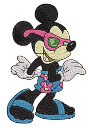 Summer Mickey Embroidery Design | EmbroideryDesigns.com