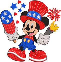 Patriotic Mickey Embroidery Design | EmbroideryDesigns.com