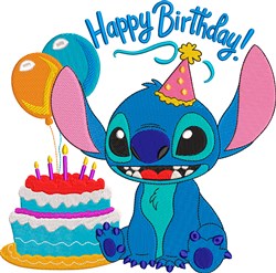 Happy Birthday Stitch Embroidery Design | EmbroideryDesigns.com