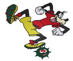 Free COVID-19 Stomping Goofy Embroidery Design | EmbroideryDesigns.com