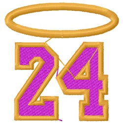 Kobe Bryant 24 Embroidery Design | EmbroideryDesigns.com