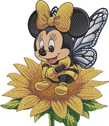 Minnie Bee Embroidery Design | EmbroideryDesigns.com