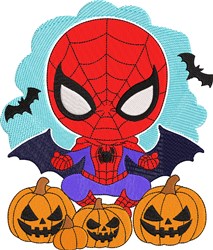 Spidey Pumpkins Embroidery Design | EmbroideryDesigns.com