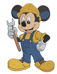 Construction Mickey Embroidery Design | EmbroideryDesigns.com