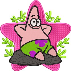 Patrick Star Embroidery Design | EmbroideryDesigns.com